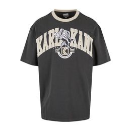 Karl Kani T-Shirt 'Eagle' Herren Gr&ouml;&szlig;e S pastellgelb / anthrazit / wei&szlig;