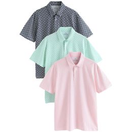 Next Poloshirt Herren Gr&ouml;&szlig;e S marine / mint / rosa
