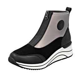 Remonte Stiefelette Damen Gr&ouml;&szlig;e 45 grau / schwarz Winterschuhe
