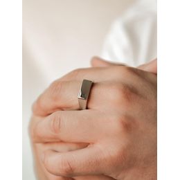 Hey Happiness Ring 'Signet' male Silver size 65