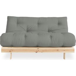 Daybett Karup Design "Roots Sofa Bed, Schlafsofa, Daybett, Bettfunktion, FSC-Massivholz", grau, B:140cm H:85cm, Daybetten, Inkl. Futonmatratze. Mehrere Gr&ouml;&szlig;en & Farben, Made in Europe