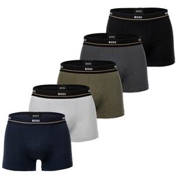 BOSS Boxershorts 'Essential' Herren Gr&ouml;&szlig;e XL navy / hellgrau / dunkelgrau / dunkelgr&uuml;n / schwarz
