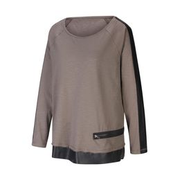Heine Shirt Damen Gr&ouml;&szlig;e S/M taupe / schwarz