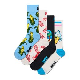 Happy Socks Socken Damen Gr&ouml;&szlig;e 41/46 azur / dunkelgr&uuml;n / schwarz / offwhite