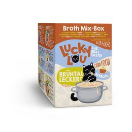 Lucky Lou Extra Food Broth Mix-Box Katzen-Nassfutter getreidefrei 12x70g