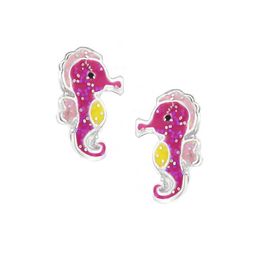 schmuck23 Ohrringe 925 Silber Seepferdchen in Pink | Gr.: onesize