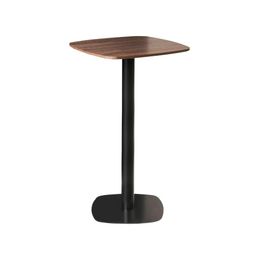 Beliani Stehtisch MORELLA in Schwarz/Braun - (W) 60 x (H) 103 x (L) 60 cm | Gr.: onesize