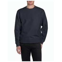 Replay Sweatshirt BRUSHED FLEECE in Blau | Gr.: M