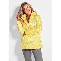 GOLDNER Herbstjacke Damen mit welliger Steppung im sportlichen Look in gelb | Gr.: 40