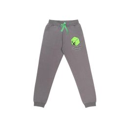 Minecraft Jungen Creeper Hose Jogginghose in grau | Gr.: 152