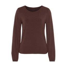 Lascana Langarmshirt in braun | Gr.: 32/34