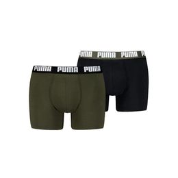 Puma Boxershort 2er Pack in Schwarz/Gr&uuml;n | Gr.: L
