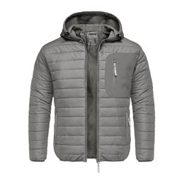 Amaci&Sons Amaci&Sons Hybrid Steppjacke MACON in Grau | Gr.: XXL