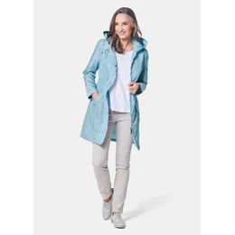 GOLDNER Modischer Regenparka mit Kapuze in eisblau | Gr.: 46