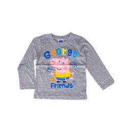 Langarmshirt Peppa Pig George in Grau | Gr.: 116