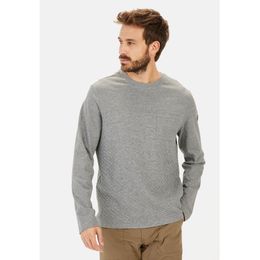 Camel Active Langarmshirt mit Steppmuster in Grau | Gr.: L