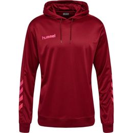 Hummel Kapuzenpullover Hmlpromo Fußball Herren in BIKING RED/RASPBERRY SORBET | Gr.: XL