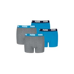 Puma Boxershorts BOYS EVERYDAY BASIC BOXER 4P in 277 - blue / grey mélange | Gr.: 140