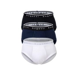 Bugatti Slip 3er Pack in Wei&szlig;/Schwarz/Blau | Gr.: XXL