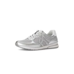 Gabor Leder-Sneakers in Silber/ Grau | Gr.: 35,5