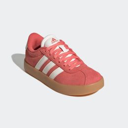 Sneaker adidas Sportswear "VL COURT 3.0 KIDS", Gr. 33, rot (preloved scarlet, core weiß, bright rot), Leder, Synthetik, Sportlich, Schuhe, inspiriert vom Design des adidas samba