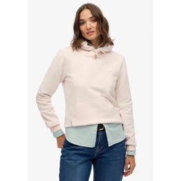Kapuzensweatshirt Superdry, Damen, Gr. L, mauve morn, Sweatware, Obermaterial: 100% Seide, unifarben, regular fit, Rippbündchen, Sweatshirts