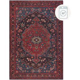 FLAIR RUGS Teppich »Medallion« rechteckig 4 mm Höhe Waschbar Traditioneller Teppich rot Obermaterial: 100% Polyester B : 190 cm 1 Stk.