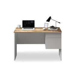 Inosign Schreibtisch »Sunrise, kleiner Computertisch, Bürotisch« mit 1 Tür & 1 Schublade, Tischplatte Breite 110 cm, Made in Italy weiß matt/ahorn...