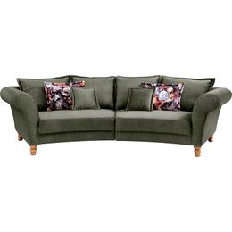 Home Affaire Big-Sofa »Tassilo geschwungene Formensprache, bequem, Mega Sofa, Breite 350cm« dunkelgrün