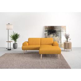 Andas Ecksofa »Swift Scandic Design, komfortabler Federkern, Breite 192cm, L-Form« Federkern-Polsterung, B/T/H: 192/83/176 cm curcuma