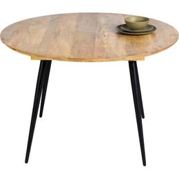 Tom Tailor HOME Esstisch »T-SOHO TABLE ROUND« runder Esstisch, Platte aus Mangoholz, Beine aus Metall natur/schwarz