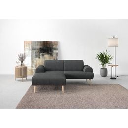 Andas Ecksofa »Swift Scandic Design, komfortabler Federkern, Breite 192cm, L-Form« Federkern-Polsterung, B/T/H: 192/83/176 cm anthrazit