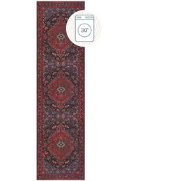 FLAIR RUGS Teppich &raquo;Medallion&laquo; rechteckig 4 mm H&ouml;he Waschbar Traditioneller Teppich rot Kunstfaser
