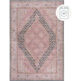 FLAIR RUGS Teppich »Briony« rechteckig 4 mm Höhe Waschbarer Traditioneller Teppich rosa Obermaterial: 100% Kunststoff B : 152 cm 1 Stk.