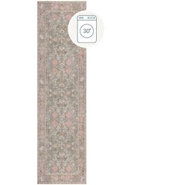 FLAIR RUGS Teppich »Una« rechteckig 4 mm Höhe Waschbarer Traditioneller Teppich grün Obermaterial: 100% Polyester B : 60 cm 1 Stk.