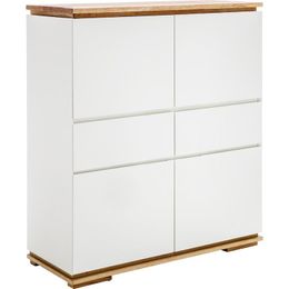 MCA furniture Highboard »Chiaro« Breite ca. 102 cm Weiß matt Highboard mit 4 Türen und 2 Schubkästen