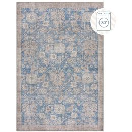 FLAIR RUGS Teppich »Orelia« rechteckig 4 mm Höhe Waschbarer Traditioneller Teppich blau Obermaterial: 100% Polyester B : 152 cm 1 Stk.
