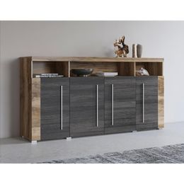 Inosign Sideboard »Roger, Breite 182cm, stilvolle Schrank mit 4 Türen« Kommode mit viel Stauraum, Einlegeböden verstellbar satin...