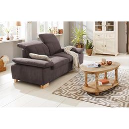 Home Affaire 2, 5-Sitzer »Bergamo Multifunktions-Couch, elegant und komfortabel« mit Armlehn-und Rückenfunktion, Federkern espresso