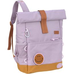 Lässig LÄSSIG Kinderrucksack »Little Gang, Medium Rolltop Backpack, lilac« Reflektoren aus recycelten PET-Flaschen lilac