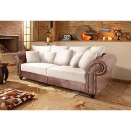 Home Affaire Big-Sofa »King George Mega Sofa, viel Platz, Federkern« braun/sand