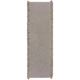 FLAIR RUGS Teppich &raquo;Rene&laquo; rechteckig 4 mm H&ouml;he aus gewebter Wolle grau Obermaterial: 74% Wolle, 26% Polyester B : 60 cm 1 Stk.