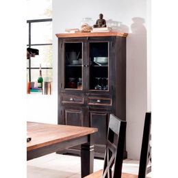 Sit Vitrine &raquo;Corsica&laquo; H&ouml;he 180 cm, Shabby Chic, Vintage schwarz/honig