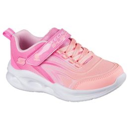 Skechers Sneaker »SOLA GLOW« Freizeitschuh mit Klettverschluss, Größenschablone zum Download rosa-multifarben 29 29 Mit cooler Blinkfunktion zum...