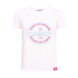 Zwillingsherz T-Shirt &raquo;"Heimat des Herzens"&laquo; Stickerei, Kurzarm, Rundhalsausschnitt, maritim Wei&szlig; XXL XXL Damen T-shirt von Zwillingsherz