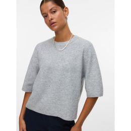 Véro Moda VERO MODA Rundhalspullover »VMBOOM 2/4 O-NK OVERSIZE PULLOVE GA NOOS« Light Grey Melange S S Lässiger Pullover von Vero Moda