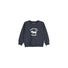 Marc O'Polo Sweatshirt MARC O'POLO "aus reinem Organic Cotton", Jungen, Gr. 104/110, blau (schwarz navy), Obermaterial: 100% Baumwolle, unifarben, regular fit, Rundhals, Rippbündchen, Sweatshirts