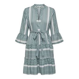 Only Kleid 'Athena' Damen Größe 38 dunkelgrün / weiß Winterkleid