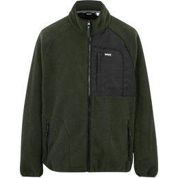 Regatta Frankie Borg Herren Fleecejacke dunkelgr&uuml;n L - Herrenjacken