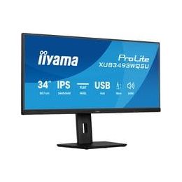 iiyama ProLite XUB3493WQSU-B6, LED-Monitor 86.7 cm (34 Zoll), schwarz (matt), QHD, IPS, 120 Hz, HDMI, 120Hz Panel